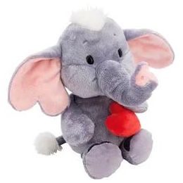 Kuscheltier Nici "Love, Elefant mit Magnet Herz dunkelgrau, 32 cm", grau, Pl&uuml;schfiguren, KinderB:17cm H:32cm L:18cm, Pl&uuml;sch, Kuscheltier, B:17cm H:32cm L:18cm
