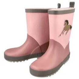 Gummistiefel MaxiMo, M&auml;dchen, Gr. 34, ash rose, marmorrosa, Obermaterial: 100% Gummi, Schuhe Gummistiefel, mit Motiv,leicht gef&uuml;ttert