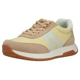 Sneaker Ara "Ara Sneaker Lederimitat/Textil", Damen, Gr. 40, beige, gelb, Lederimitat, Textil, Schuhe Sneaker