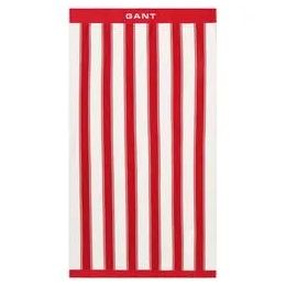 Strandtuch Gant "Strandtuch YACHT STRIPE BEACH TOWEL 1er Pack", rot, B:100cm, Obermaterial: 100% Baumwolle CO., Handt&uuml;cher
