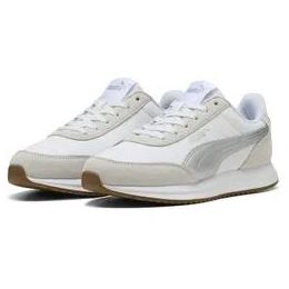 Sneaker Puma "R78 Lightwind Sneakers Erwachsene", Herren, Gr. 41, wei&szlig; silber gum metallic beige, Obermaterial: Textil, Rekonstituiertes Leder, Synthetik, Leder. Futter: Textil. Innensohle: Keine Angabe. Laufsohle: Gummi, Synthetik, Schuhe Sneaker
