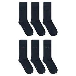 Kurzsocken Gant "Socken SOFT COTTON SOCKS 6-PACK 6er Pack", Herren, Gr. 43-46, blau, Obermaterial: 73% Baumwolle CO. 26% Polyamid PA. 1% Elasthan EL., Socken