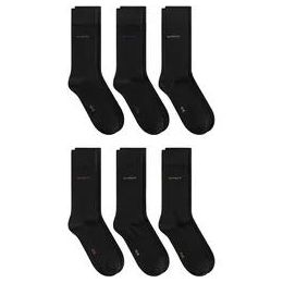 Kurzsocken Gant "Socken SOFT COTTON SOCKS 6-PACK 6er Pack", Herren, Gr. 43-45, schwarz, Obermaterial: 73% Baumwolle CO. 26% Polyamid PA. 1% Elasthan EL., Socken