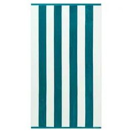 Strandtuch Gant "Strandtuch STRIPE BEACH TOWEL 1er Pack", blau (aquablau), B:100cm, Obermaterial: 100% Baumwolle CO., Handt&uuml;cher