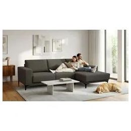 Ecksofa OTTO HOME "Xander, L-Form", onyx, B:280cm H:85cm T:152cm, 90% PES, 10% NY, Sofas, Ecksofa, Breite 280 cm, Soft-Touch Chenille, schwarze Metallf&uuml;&szlig;e