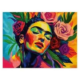Wandbild Artland "Die florale Umarmung, Rosen M&auml;dchen", farbe bild(er): farbig, B:40cm H:30cm, Alu Dibond, Bilder, als Alubild, Leinwandbild, Poster, Wandaufkleber in verschied. Gr&ouml;&szlig;en