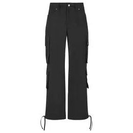 Cargohose PEQUS "PEQUS PEQUS Island Defender Cargo", Damen, Gr. L, US-Gr&ouml;&szlig;en, schwarz, 99% Baumwolle, 1% Polyurethan, unifarben, loose fit, Hosen Cargohose