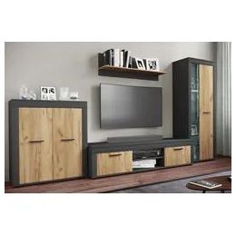 Wohnzimmertisch Vcm "Holz TV Lowboard M&ouml;bel Fernsehschrank Usilo XL", braun (anthrazit, honig, eiche), B:160cm T:45cm, Sideboards, TV-Sideboard