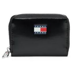 Tommy Hilfiger Geldb&ouml;rse TOMMY JEANS "TJW MUST SMALL ZA", Herren, schwarz, Lederimitat, Basic, Kleinlederwaren, Damen Geldbeutel, Portemonnaie mit Logoflagge