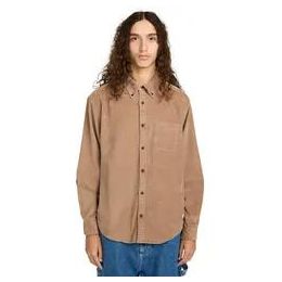 Langarmhemd Element "Button Down Regular Corduroy", Herren, Gr. XS, US-Gr&ouml;&szlig;en, caribou, Obermaterial: 100% Walkfrottier;, Hemden