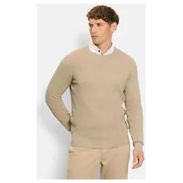 Strickpullover OLYMP "OLYMP Casual Strick", Herren, Gr. 4XL, hellbeige, 89% Baumwolle, 11% Polyamid, Pullover Strickpullover