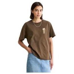 Marc O'Polo T-Shirt MARC O'POLO DENIM "aus Basic Single Jersey", Damen, Gr. XXS, hazelnut braun, Obermaterial: 100% Baumwolle, unifarben, Basic, regular fit, Rundhals, normaler Saum, Shirts T-Shirt