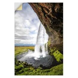 Wandbild Artland "Wasserfall Seljalandsfoss auf Island", farbe bild(er): gr&uuml;n, B:40cm H:60cm, Bilder, als Alubild, Leinwandbild, Poster, Wandaufkleber in verschied. Gr&ouml;&szlig;en