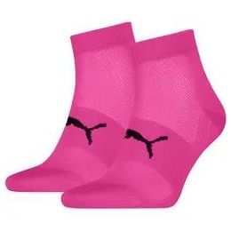 Kurzsocken Puma "Puma UNISEX SPORT LIGHT QUARTER 2P", Herren, Gr. 43-46, pink, Materialmix, normal, Socken, mit verst&auml;rktem Fersen- und Zehenbreich