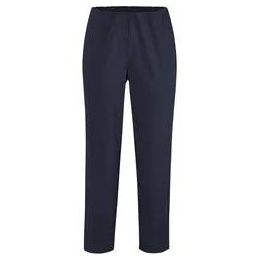 Caprihose GOLDNER "7/8-Stretchhose", Damen, Gr. 60, N + K Gr, blau (marine), Obermaterial: 67% Baumwolle CO. 28% Polyamid PA. 5% Elasthan EL., Hosen Caprihose, Seitenschlitze