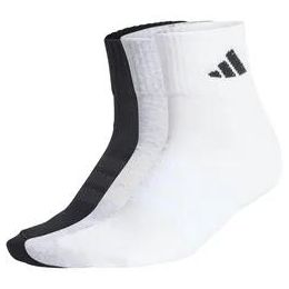 Kurzsocken Adidas ORIGINALS "Socken Cushioned Sportswear Ankle Socks 3er Pack", Herren, Gr. 43-45, bunt (schwarz, grau, wei&szlig;), Obermaterial: 57% Baumwolle CO. 40% Polyester PES. 2% Elasthan EL. 1% Polyamid PA., Socken