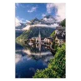 Wandbild Artland "Sommer in Hallstatt im Salzkammergut", farbe bild(er): blau, B:80cm H:120cm, Alu Dibond, Bilder, als Alubild, Leinwandbild, Poster, Wandaufkleber in verschied. Gr&ouml;&szlig;en