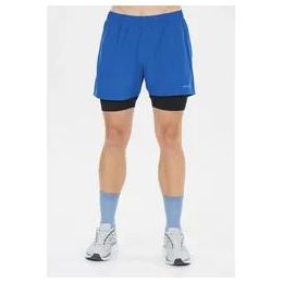 Shorts Endurance "Kros", Herren, Gr. S, US-Gr&ouml;&szlig;en, blau, 95% Polyester, 5% Elasthan, unifarben, kurz, Hosen Shorts, Im 2-in-1-Design mit Quick Dry und Stretch-Funktion