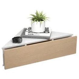 Nachttisch Vcm "Holz Wandschublade Eckregal Nachttisch Usal S", braun (wei&szlig;, honig, eiche), B:60cm T:43cm, Sideboards, Nachttisch