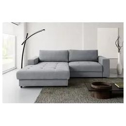 Ecksofa WERK2 "Indiana inkl. Bettfunktion & Bettkasten, bequem, Breite 270cm, L-Form", hellgrau, B:270cm H:76cm T:182cm, 92% Polyester, 8% Nylon, Sofas, Ecksofa, Moderne, elegante Polsterecke, Komfortpolsterung und losen Kissen.