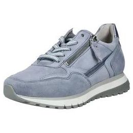 Sneaker Gabor COMFORT "Gabor Comfort Sneaker Leder", Damen, Gr. 38, sky, Leder, Schuhe Sneaker