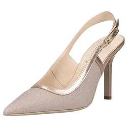 High-Heel-Pumps Nero Giardini "Nero Giardini Pumps Leder/Textil", Damen, Gr. 38, beige, Leder, Textil, Schuhe