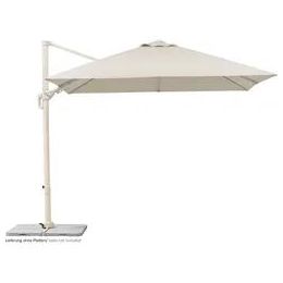Ampelschirm Schneider Schirme "Rhodos Twist Comfy", natur, Obermaterial: 100% Polyester, Standschirme, 300 x 300 cm