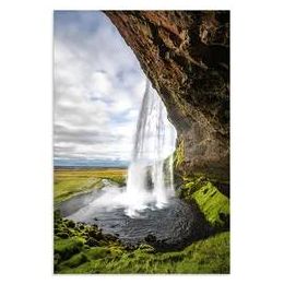 Wandbild Artland "Wasserfall Seljalandsfoss auf Island", farbe bild(er): gr&uuml;n, B:20cm H:30cm, Alu Dibond, Bilder, als Alubild, Leinwandbild, Poster, Wandaufkleber in verschied. Gr&ouml;&szlig;en