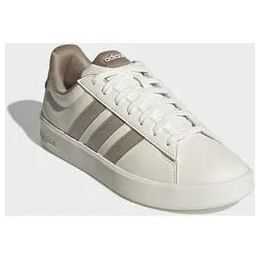 Sneaker Adidas SPORTSWEAR "GRAND COURT 3.0", Damen, Gr. 42, sanftes wei&szlig;, trace khaki, trace khaki, Synthetik, Textil, Schuhe Sneaker