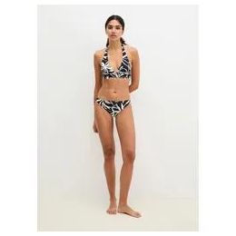 Marc O'Polo Bikini-Hose MARC O'POLO "Abstract Floral AOP", Damen, Gr. M (40), N-Gr, schwarz, wei&szlig; cotton print, Obermaterial: 84% Polyamid, 16% Elasthan, Badehosen Bikini-Hose
