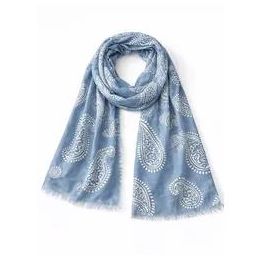 Modeschal "Paisley", Damen, blau, Viskose, Collezione Alessandro, unifarben, Basic, Modet&uuml;cher, Made in Italy, super-weiches Viskose