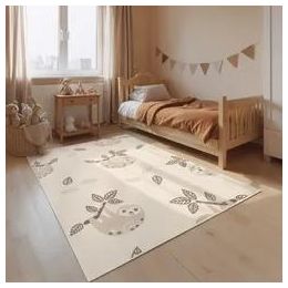 Kinderteppich Hanse Home "Relaxio", creme multifarben, B:160cm H:10mm L:235cm, Polypropylen, Teppiche, Kinderteppich, Pflegeleicht, Weich, Kinderzimmer, Spielteppich, Spielunterlage