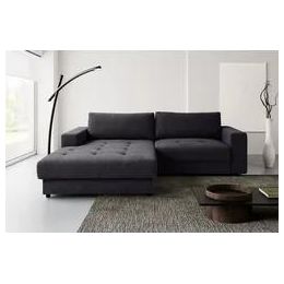 Ecksofa WERK2 "Indiana inkl. Bettfunktion & Bettkasten, bequem, Breite 270cm, L-Form", grau, B:270cm H:76cm T:182cm, 92% Polyester, 8% Nylon, Sofas, Ecksofa, Moderne, elegante Polsterecke, Komfortpolsterung und losen Kissen.