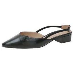 Slingpumps Peter Kaiser "Peter Kaiser Pumps Nappaleder", Damen, Gr. 38, schwarz, Nappaleder, Schuhe Slingpumps