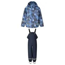 Regenanzug ZIGZAG "Kaspar", Kinder, Gr. 104, dunkelblau, blau, 100% Polyester, bedruckt, Sportanz&uuml;ge Regenanzug, wasserdicht