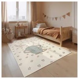 Kinderteppich Hanse Home "Little Elli", creme multifarben, B:120cm H:10mm L:170cm, Polypropylen, Teppiche, Kinderteppich, Pflegeleicht, Weich, Kinderzimmer, Spielteppich, Spielunterlage
