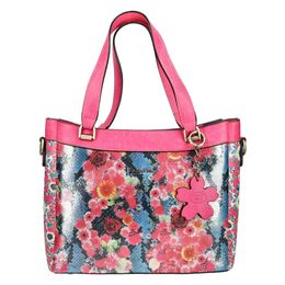 Henkeltasche Laura Vita "Laura Vita Taschen Lederimitat/Textil", Damen, Gr. onesize, pink, Lederimitat, Taschen