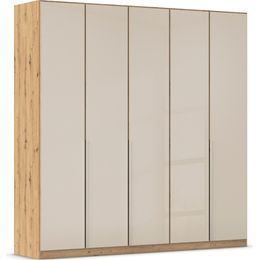 Dreht&uuml;renschrank OTTO HOME "Kleiderschrank Kleiderschr&auml;nke Schrank Garderobe AGORDO mit Glasfront", beige (eiche artisan, glas beige (champagner)), B:226cm H:229cm T:54cm, Holzwerkstoff, Schr&auml;nke, Dreht&uuml;renschrank, durchdachte Innenausstattung, in 7 Breiten und 2 H&ouml;hen MADE IN GERMANY