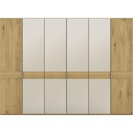 Kleiderschrank Musterring "Savona, Kleiderschrank, Schrank, Garderobe, teilmassiv Eiche", braun, B:300cm H:216cm, Schr&auml;nke, Kleiderschrank, T&uuml;ren in Bianco-Eiche massiv, Spiegel-/Glast&uuml;ren, verschiedene Gr&ouml;&szlig;en
