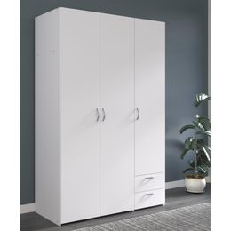 Kleiderschrank Parisot "Daily 2", wei&szlig;, B:120cm H:185cm T:51cm, Holzwerkstoff, Schr&auml;nke, Kleiderschrank