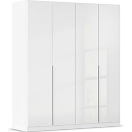 Dreht&uuml;renschrank OTTO HOME "Kleiderschrank Kleiderschr&auml;nke Schrank Garderobe AGORDO mit Glasfront", wei&szlig; (alpinwei&szlig;, glas kristallwei&szlig;), B:181cm H:210cm T:54cm, Holzwerkstoff, Schr&auml;nke, Dreht&uuml;renschrank, durchdachte Innenausstattung, in 7 Breiten und 2 H&ouml;hen MADE IN GERMANY