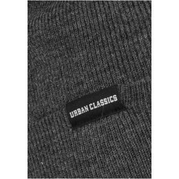 Beanie Urban Classics "Urban Classics Unisex Basic Flap Beanie", Damen, Gr. onesize, charcoal, Kunstfaser, M&uuml;tzen Beanie
