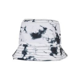 Fischerhut Flexfit "Flexfit Accessoires Batik Dye Reversible Bucket Hat", Damen, Gr. onesize, schwarz, wei&szlig;, 100% Polyester, H&uuml;te