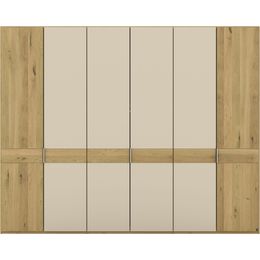 Kleiderschrank Musterring "Savona, Kleiderschrank, Schrank, Garderobe, teilmassiv Eiche", beige (braun), B:300cm H:236cm, Schr&auml;nke, Kleiderschrank, T&uuml;ren in Bianco-Eiche massiv, Spiegel-/Glast&uuml;ren, verschiedene Gr&ouml;&szlig;en