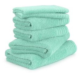 M&ouml;ve Handtuch Set M&Ouml;VE "New Classic", jelly mint, 6, Walkfrottier, Walkfrottier, Obermaterial: 100% Baumwolle, Handtuch-Sets, 2x G&auml;ste-, 2x Hand- und 2x Duscht&uuml;cher