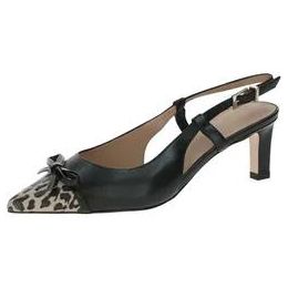 Slingpumps Peter Kaiser "Peter Kaiser Pumps Leder", Damen, Gr. 36, schwarz, Leder, Schuhe Slingpumps