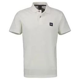 Poloshirt Lerros "Poloshirt mit Waffelstruktur, grosse Gr&ouml;&szlig;en", Herren, Gr. 4XL, broken wei&szlig;, 100% Baumwolle, ohne Ausschnitt, Shirts