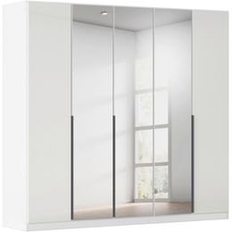 Dreht&uuml;renschrank OTTO HOME "Kleiderschrank Kleiderschr&auml;nke Schrank Garderobe AGORDO mit Glasfront", wei&szlig; (alpinwei&szlig;, glas kristallwei&szlig;), B:226cm H:210cm T:54cm, Holzwerkstoff, Schr&auml;nke, Dreht&uuml;renschrank, durchdachte Innenausstattung, in 8 Breiten und 2 H&ouml;hen MADE IN GERMANY