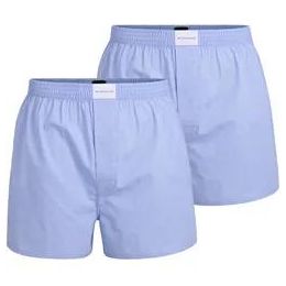 Webboxer Tom Tailor "Web-Boxershorts 2er Pack", Damen, Gr. L, blau, Obermaterial: 100% Baumwolle CO., Unterhosen