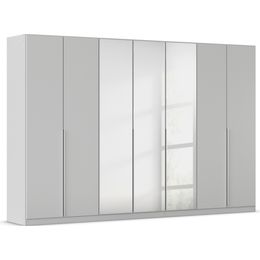 Dreht&uuml;renschrank OTTO HOME "Kleiderschrank Schrank Garderobe AGORDO mit Dekor- oder Hochglanzfront", grau (seidengrau), B:315cm H:210cm T:54cm, Holzwerkstoff, Schr&auml;nke, Dreht&uuml;renschrank, durchdachte Innenausstattung, in 7 Breiten und 2 H&ouml;hen MADE IN GERMANY, Topseller